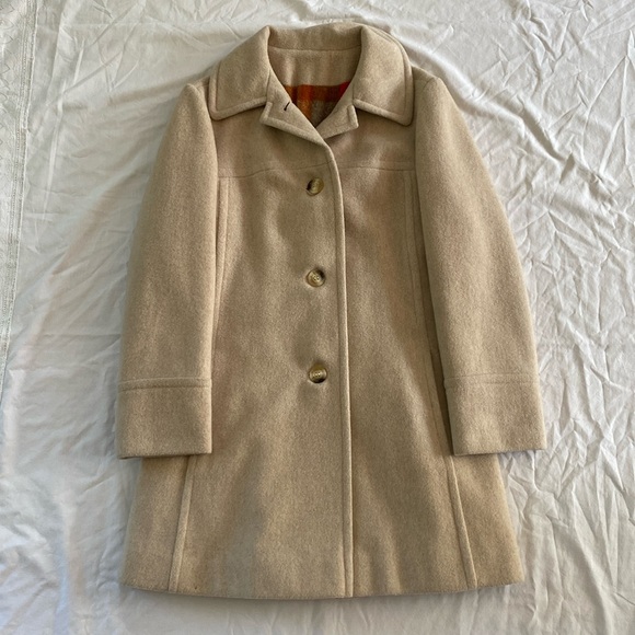 Jackets & Coats | Vintage Wool Coat Wool Peacoat Vintage Cream Colored ...